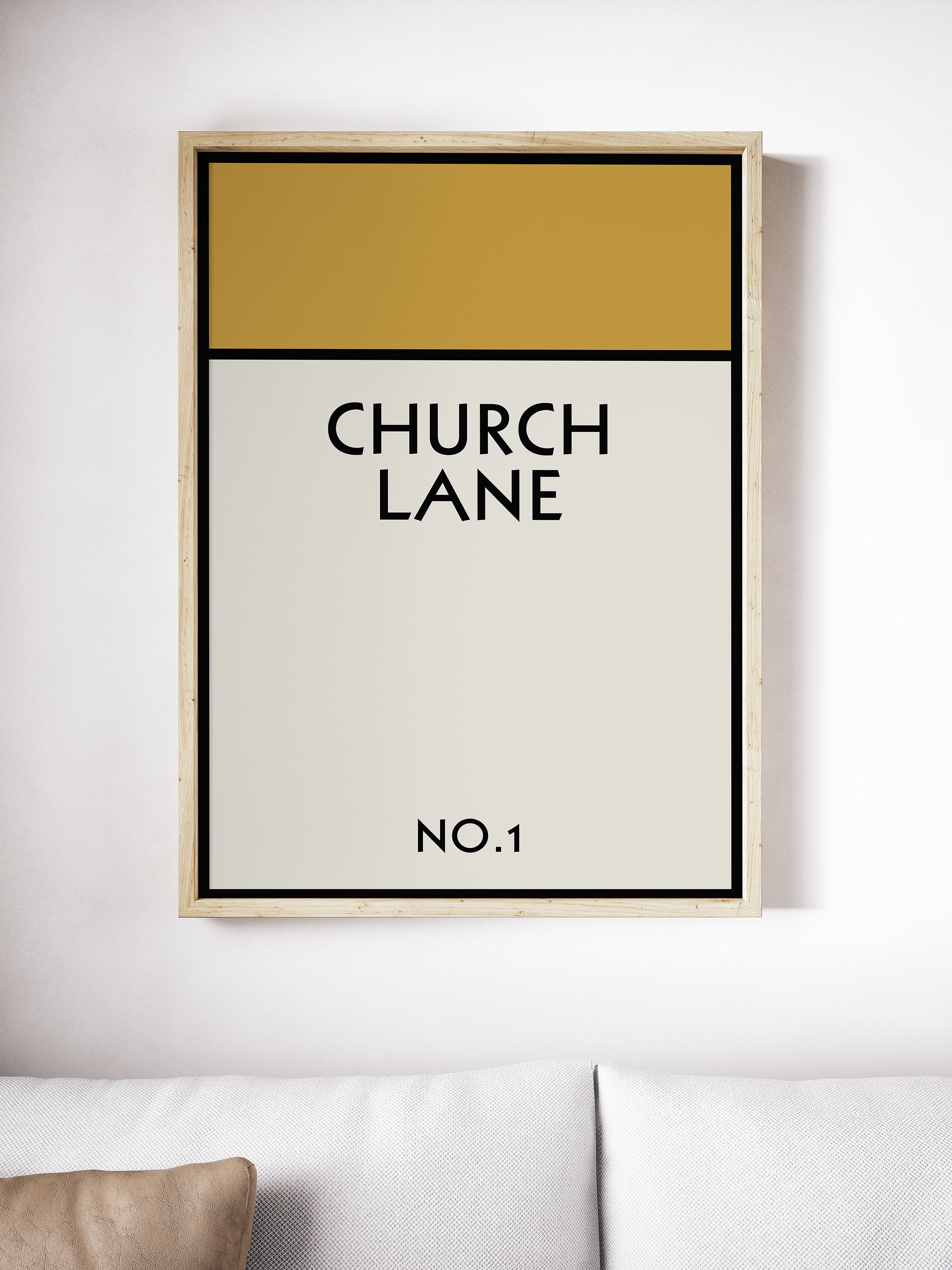 Custom Monopoly Street Name Print Personalised Monopoly Wall Art ...