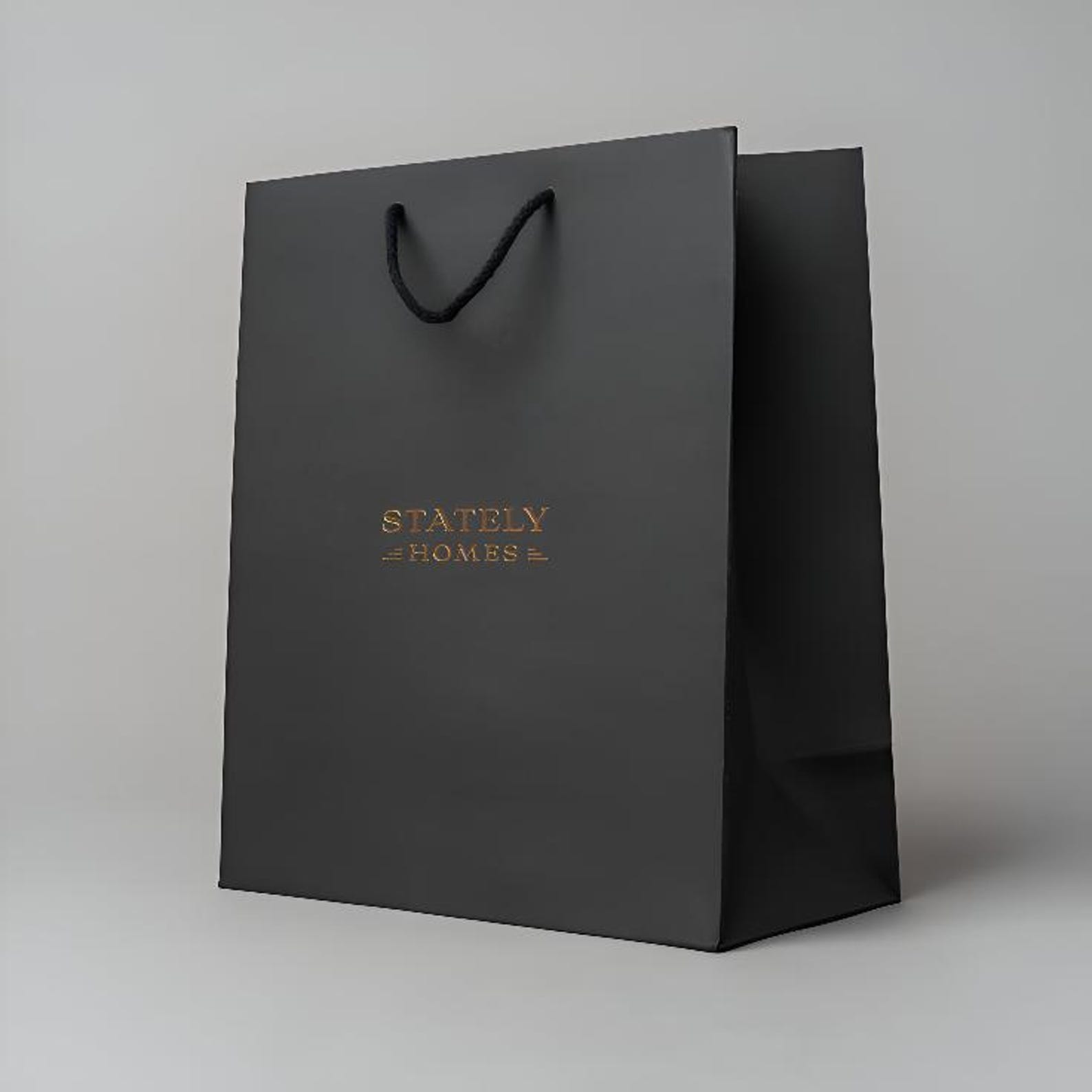 Gold Foil Printed Paper Bags, Custom Logo Paper Bags, Luxury Retail ...