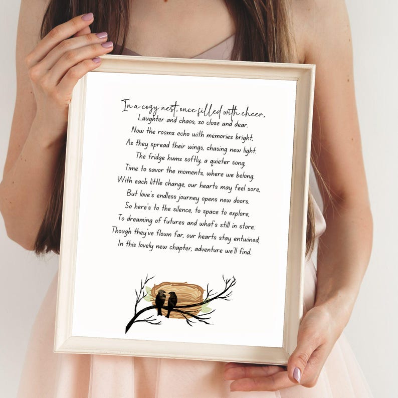 Empty Nester Poem Wall Art, Empty Nester Gift, First Year as Empty ...