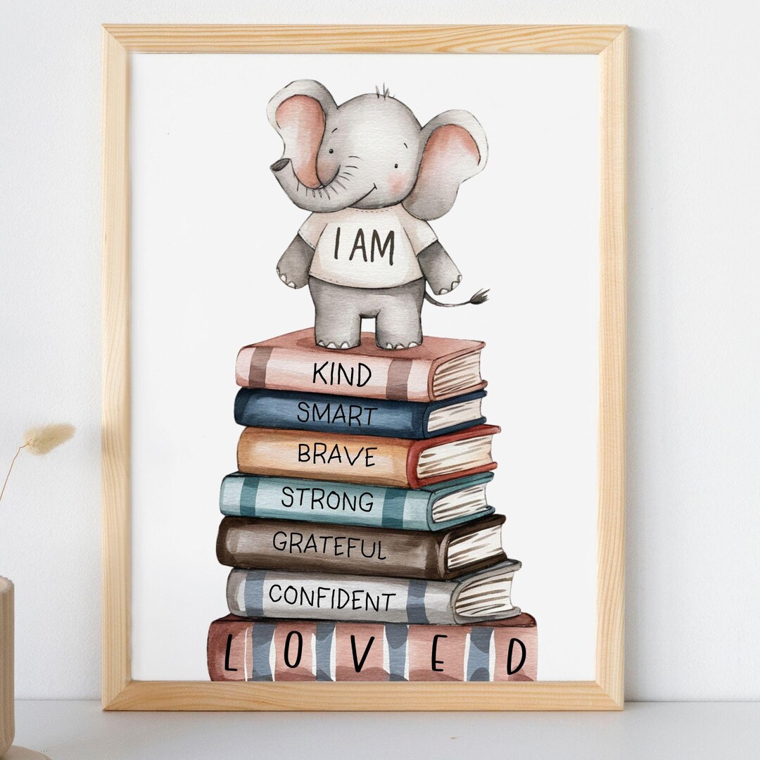 Affirmation Wall Art for Kids Room, I AM Wall Art, Inspirational Kids ...