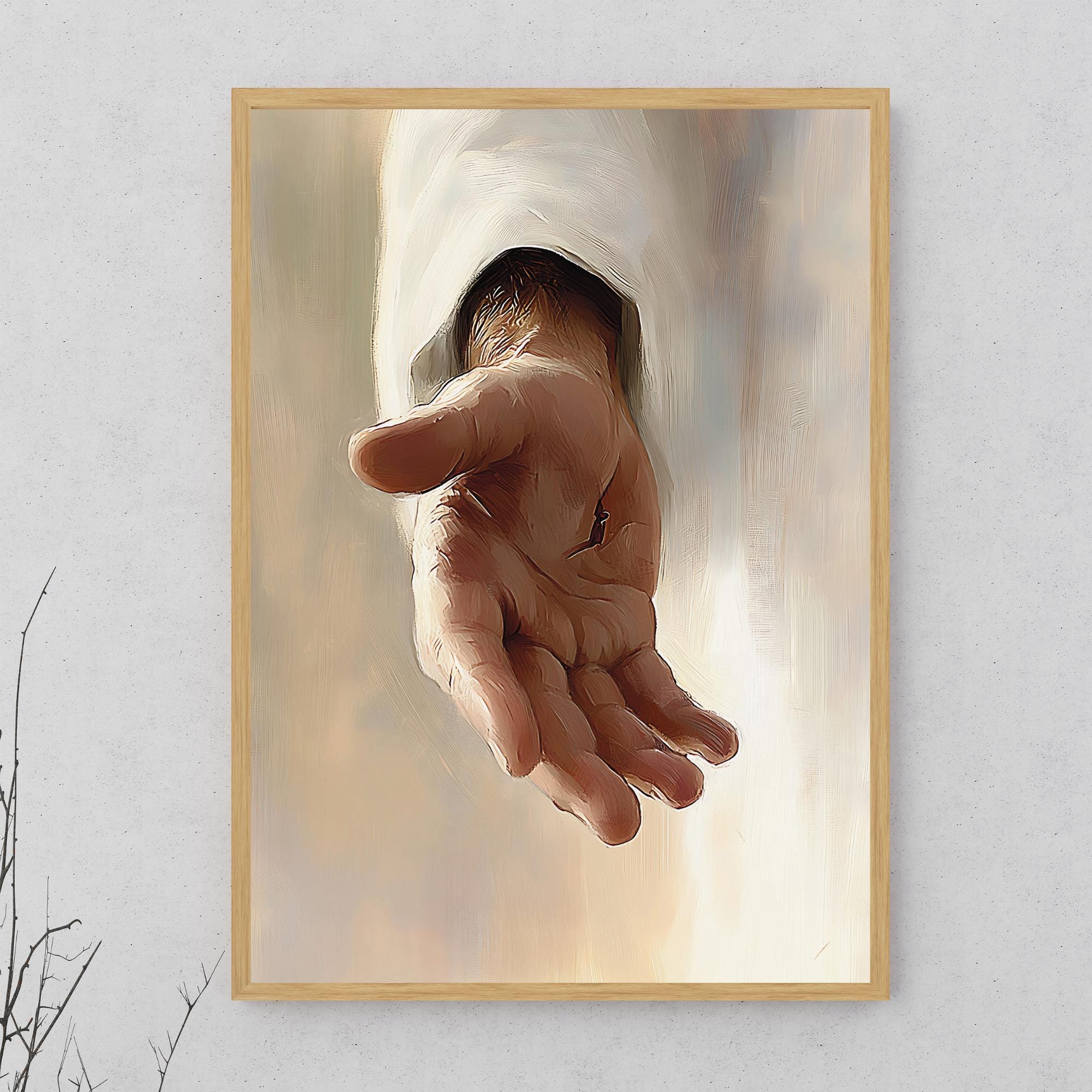 Jesus Oil Painting, Trust in Jesus Wall Art, Crucifixion Artwork ...