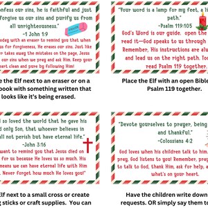 Christian Elf Note Printables, Bible Verse Elf Notes, Christian Elf ...