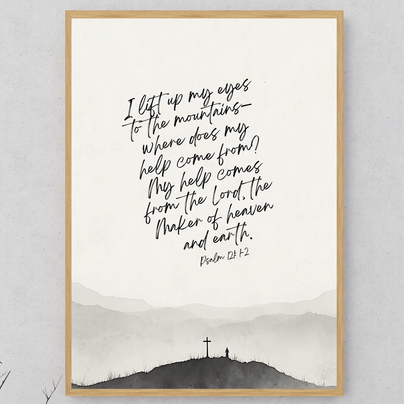 Psalm 121 Wall Art, Bible Verse Wall Art, Christian Gift, Scripture ...