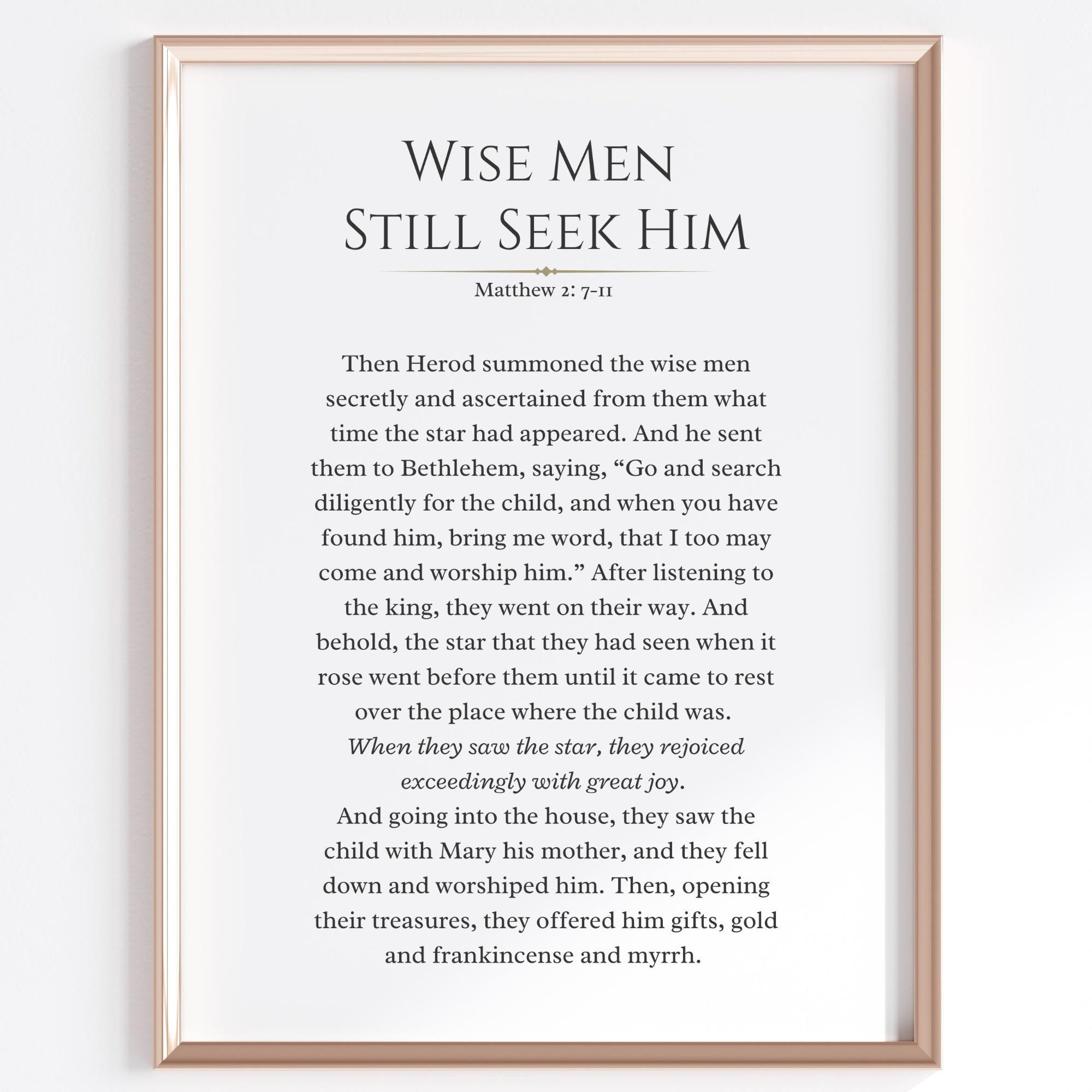 Wise Men Still Seek Him, the Three Wisemen Print, the Magi, Christmas ...
