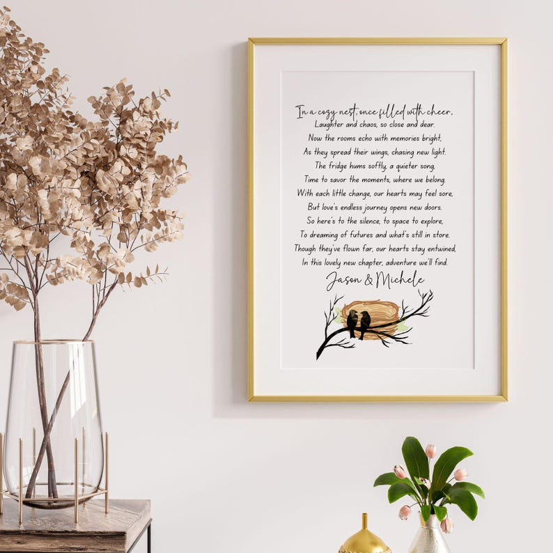 Empty Nester Wall Art Personalized, Custom Empty Nester Gift, First ...