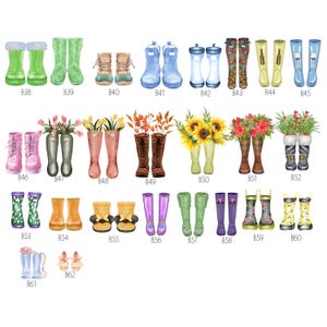 Personalized Family Wellies Print, Custom Family Portrait, Family Rain ...