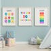 Set of 8 Educational Posters, Homeschool Prints, Kids Room Wall Art ...