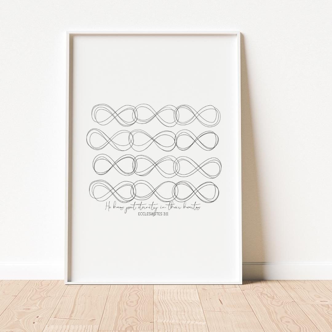 Ecclesiastes 3:11 Wall Art, Eternity in Their Hearts, Minimalist ...