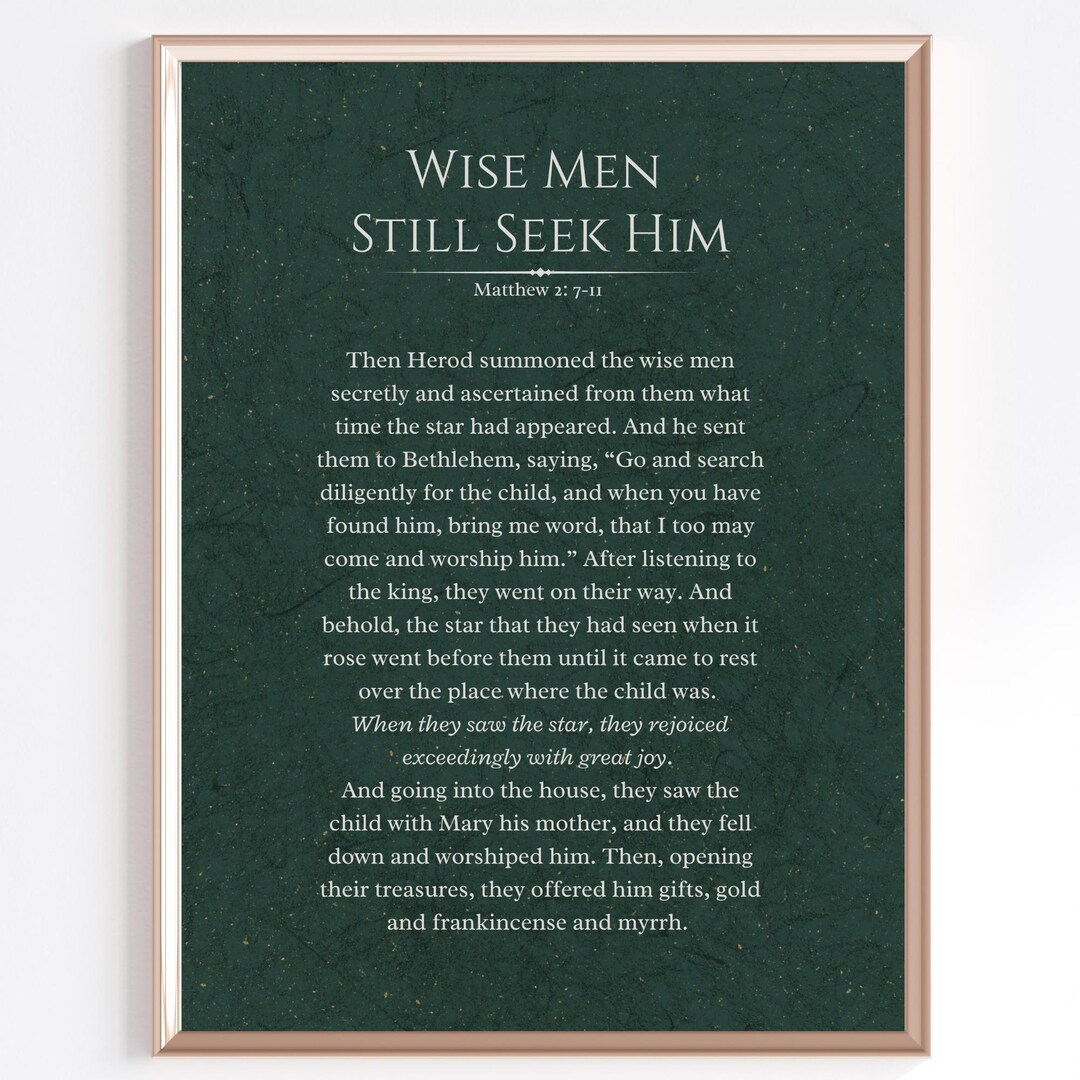 Wise Men Still Seek Him, the Three Wisemen Print, the Magi, Christmas Wall Art, the Birth of ...