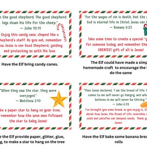 Christian Elf Note Printables, Bible Verse Elf Notes, Christian Elf ...