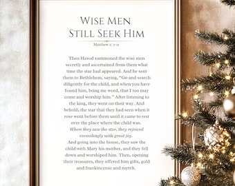 Wise Men Still Seek Him, the Three Wisemen Print, the Magi, Christmas ...