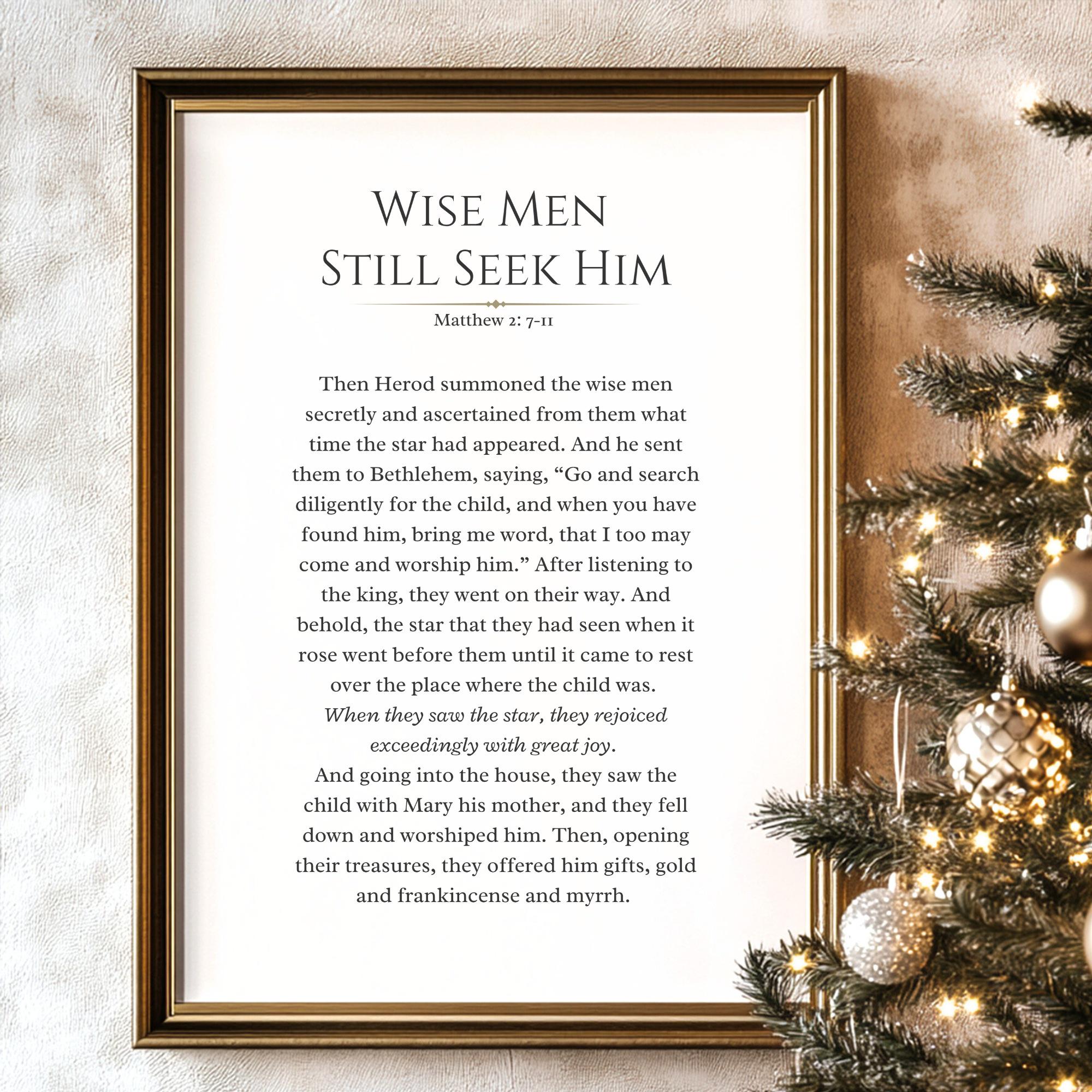 Wise Men Still Seek Him, the Three Wisemen Print, the Magi, Christmas ...