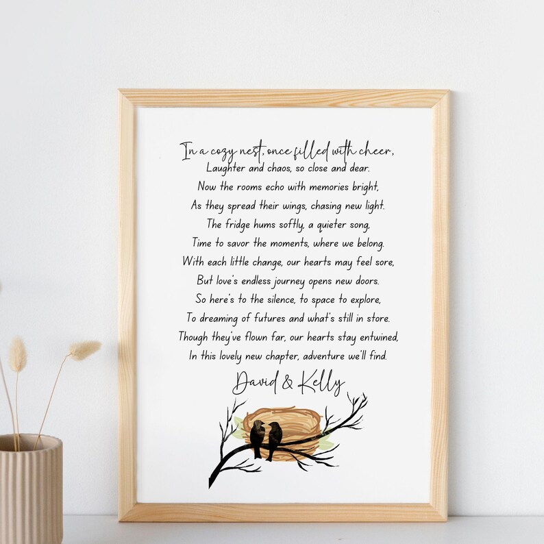 Empty Nester Wall Art Personalized, Custom Empty Nester Gift, First ...