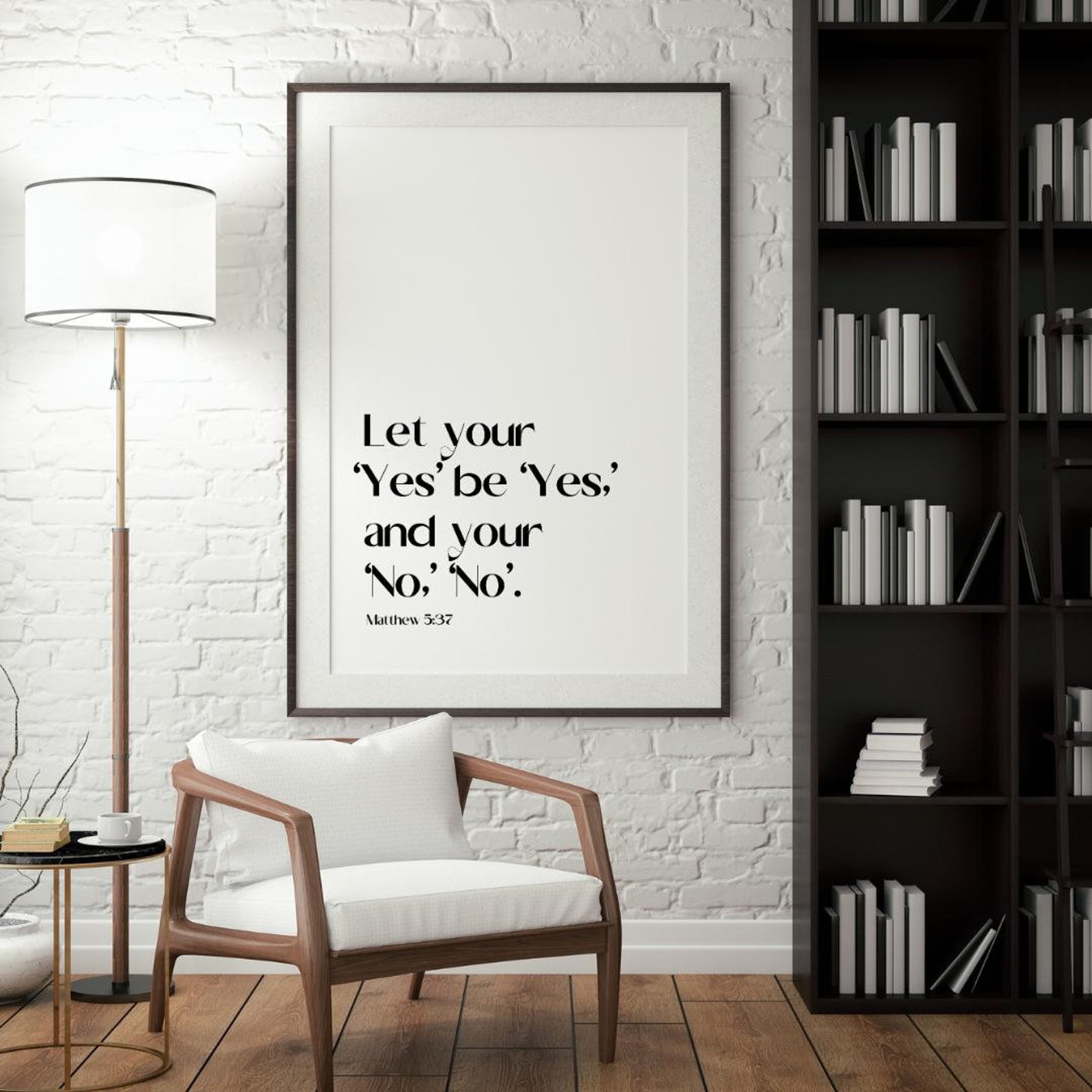 Matthew 5:37 Wall Art, Bible Verse Wall Art, Christian Gift, Scripture ...