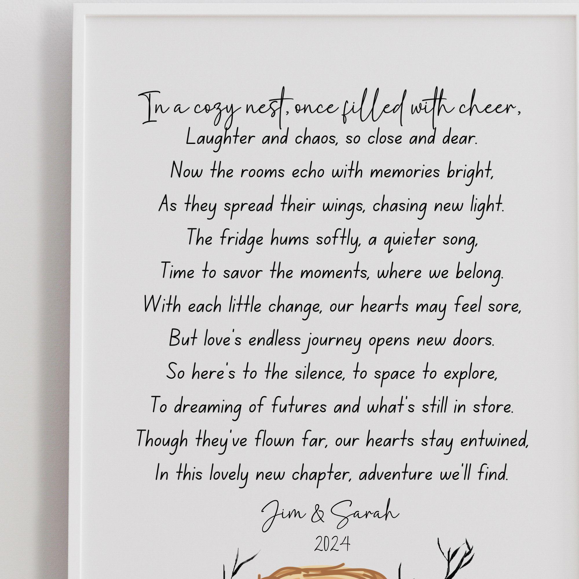 Empty Nester Wall Art Personalized, Custom Empty Nester Gift, First ...