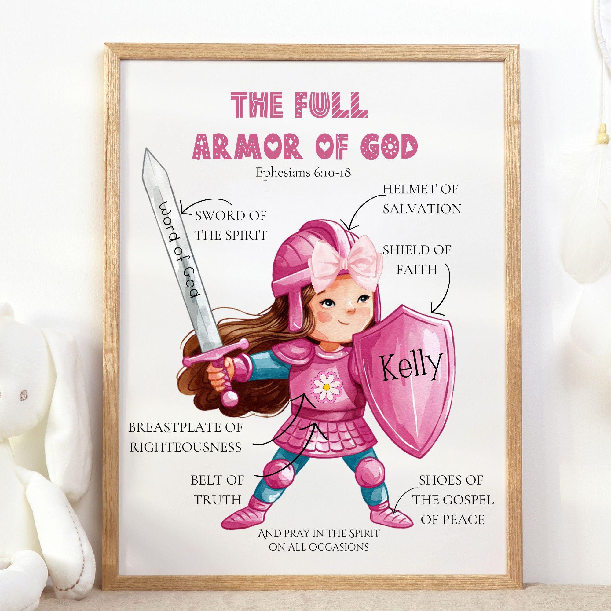 Christian Home Decor Armor Of God, , Ephesians 6:13-17, Bible Art,Jesus ...