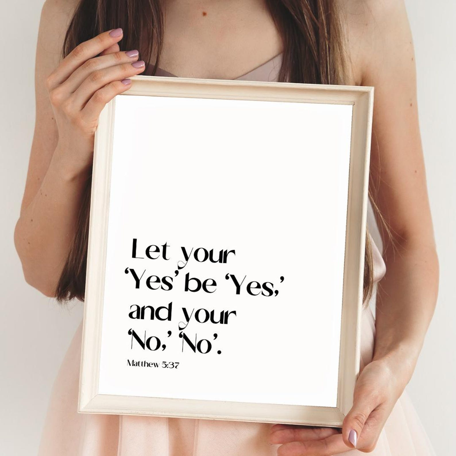 Matthew 5:37 Wall Art, Bible Verse Wall Art, Christian Gift, Scripture ...