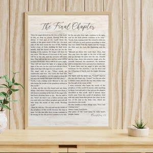 Revelation 22 Wall Art, Bible Chapter, Vintage Bible Art, Christian ...