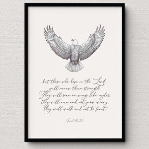 They Will Soar on Wings Like Eagles Print, Isaiah 40:31 Print ...