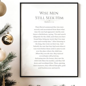 Wise Men Still Seek Him, the Three Wisemen Print, the Magi, Christmas ...