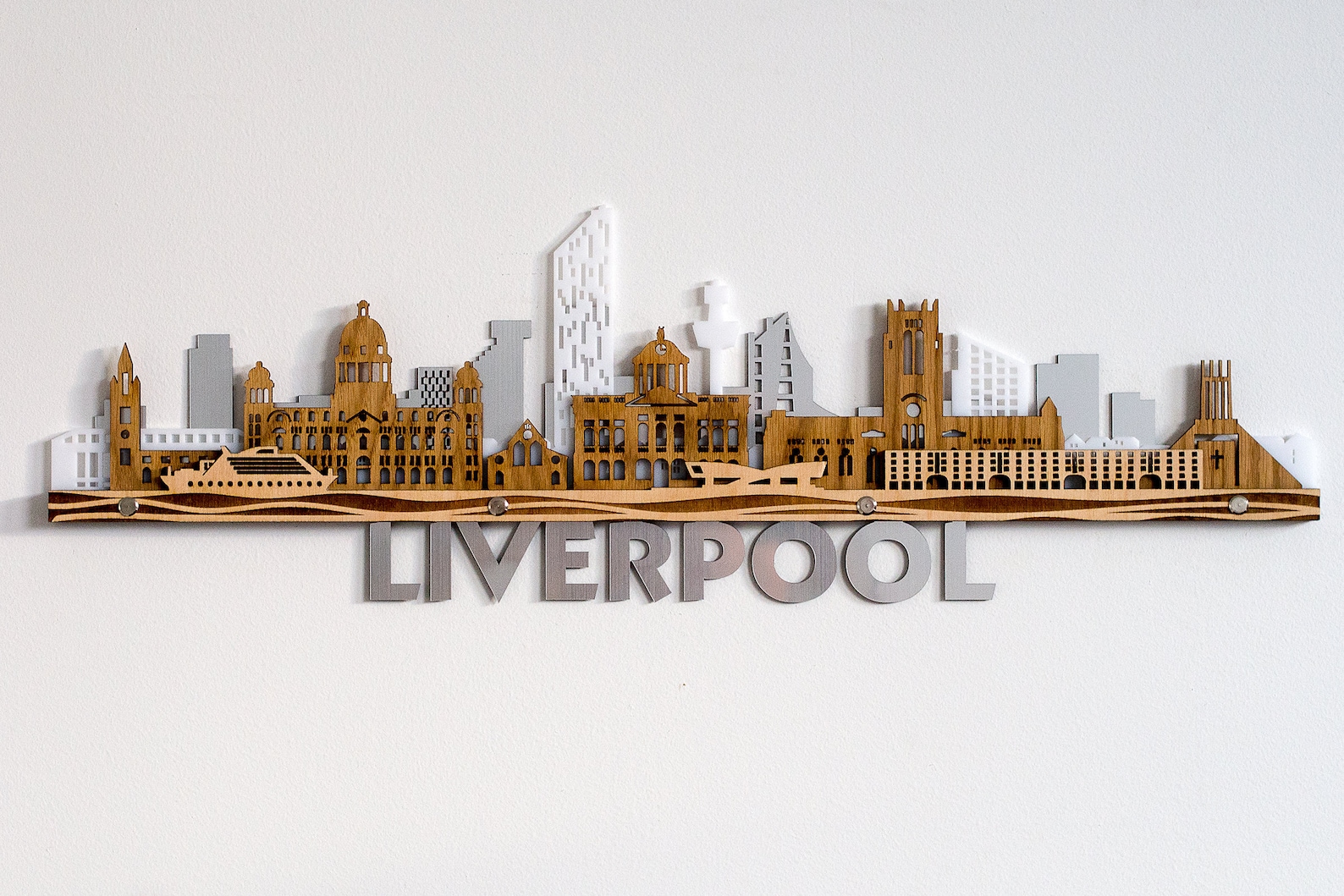 Liverpool Skyline 3d Wooden Cityscape Layered Laser Cut Wall | Etsy
