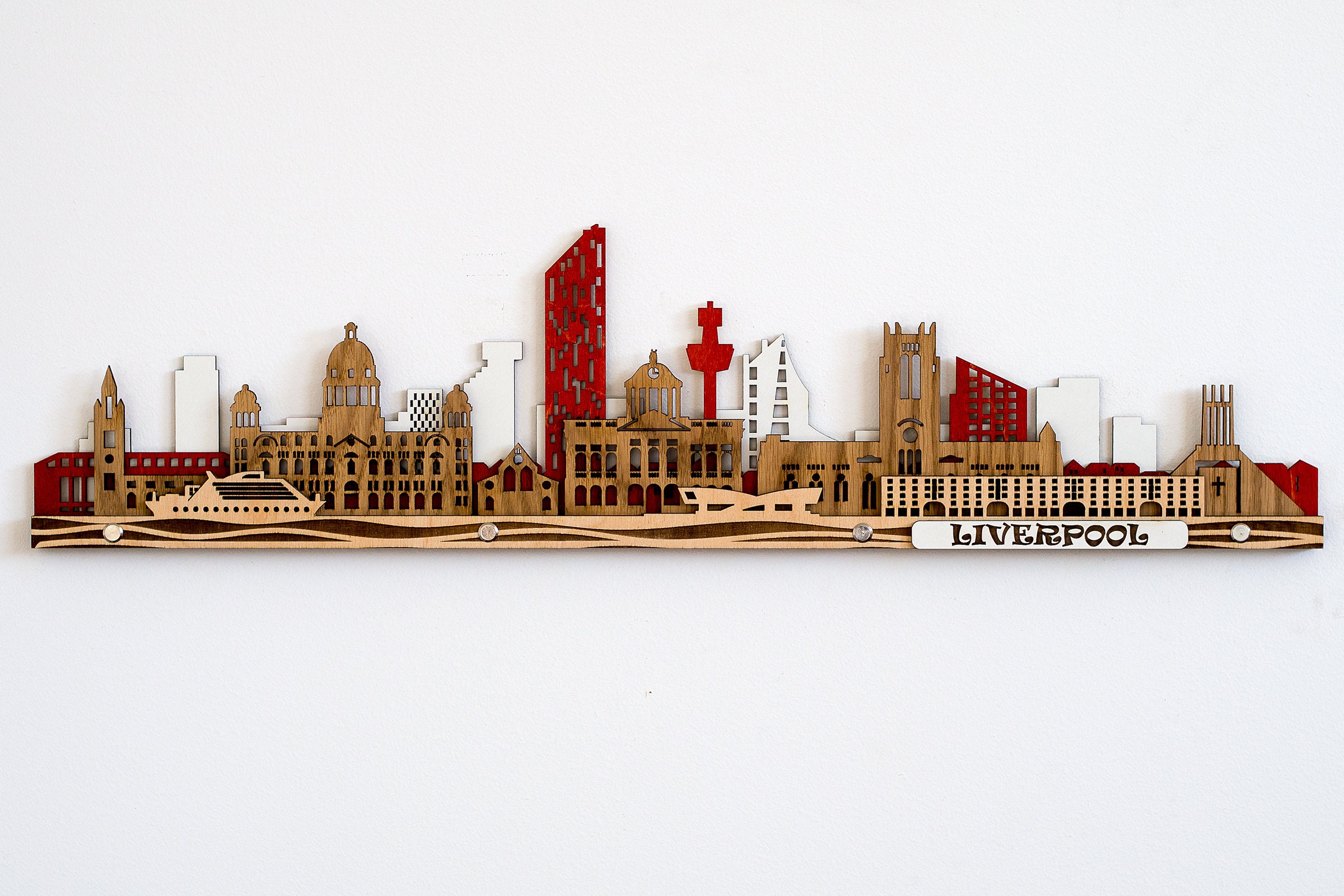 Liverpool Skyline Colored 3d Wooden Cityscape Layered Laser | Etsy
