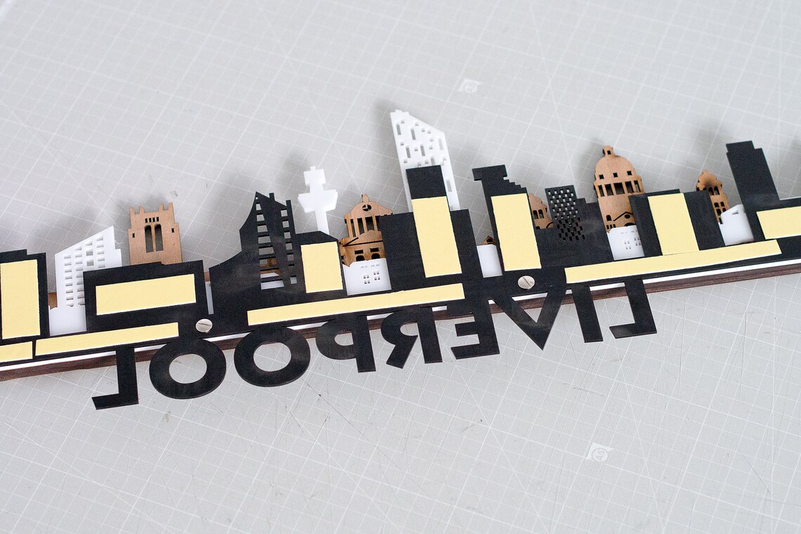 Liverpool Skyline 3d Wooden Cityscape Layered Laser Cut Wall | Etsy