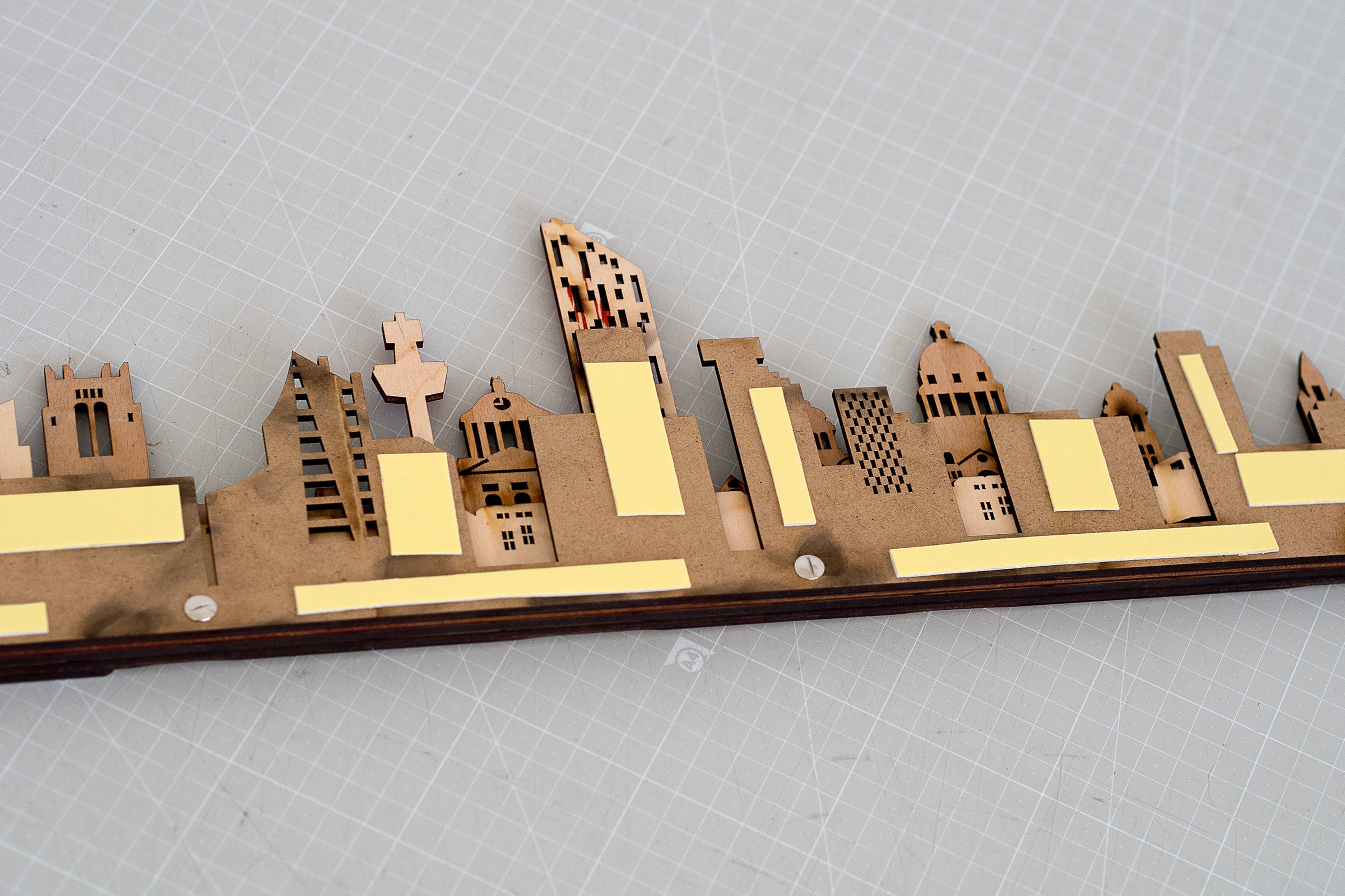 Liverpool Skyline Colored 3d Wooden Cityscape Layered Laser | Etsy