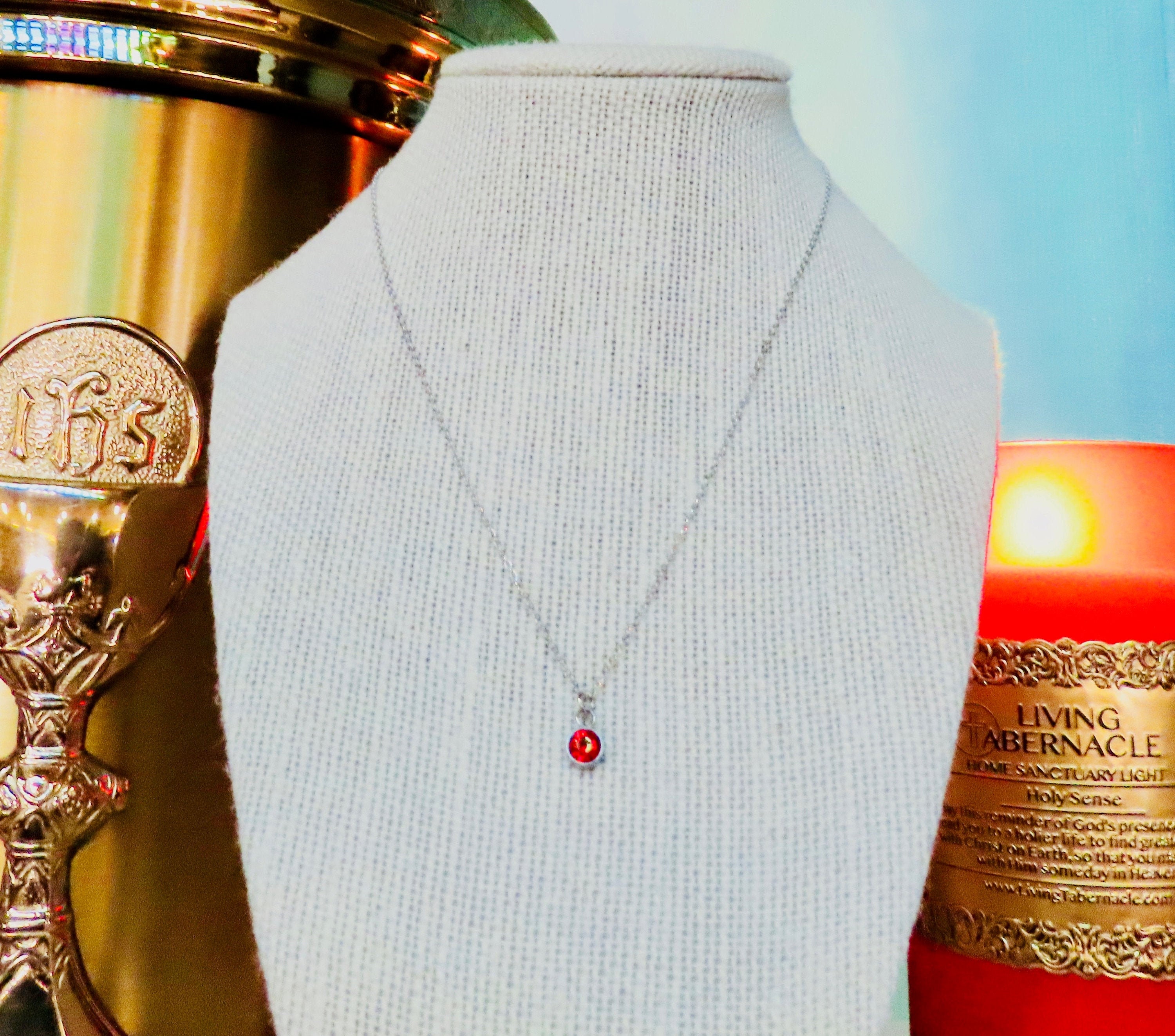 Living Tabernacle Sterling Silver Necklace -confirmation Catholic Gift ...