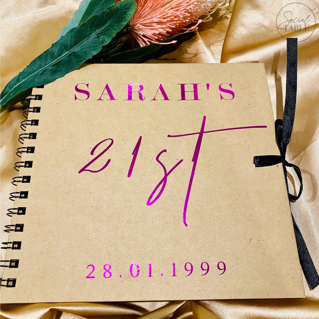 21st Guest Book 21st Photo Book 21st Personalised Guest Book ...