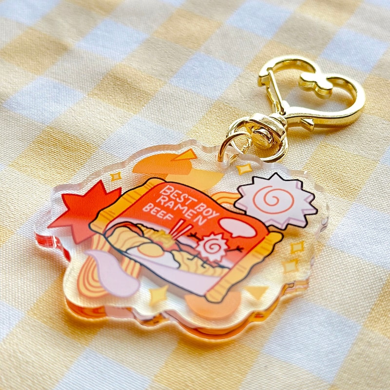 Noodle Keychain - Etsy