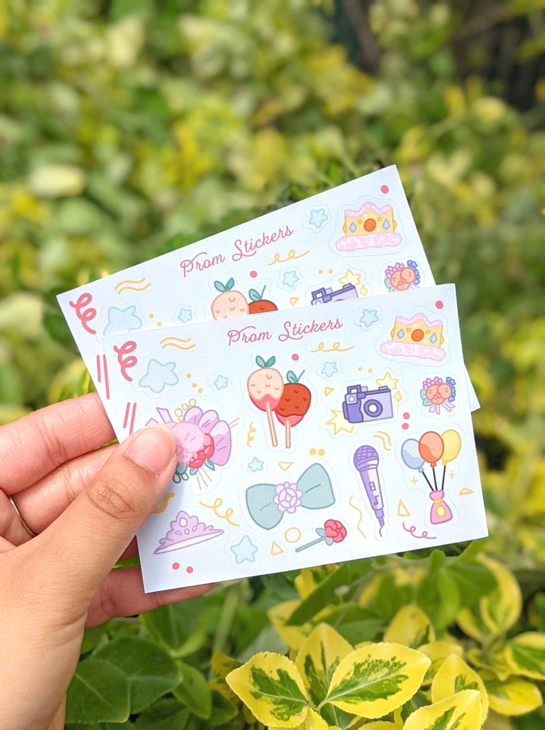 Prom Queen Night Stickers for Planners L Mini Glossy Sticker Sheet L ...