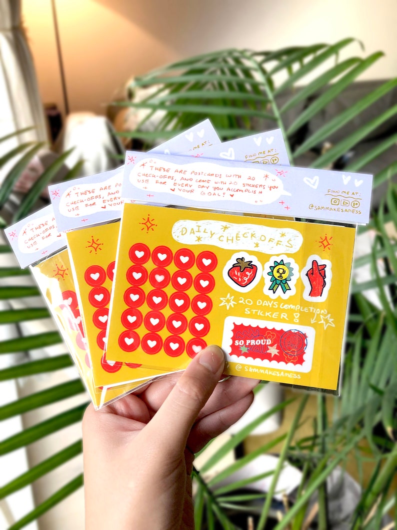Habit Tracker Starter Pack L ORIGINAL L Card With Stickers L 20 Days L ...