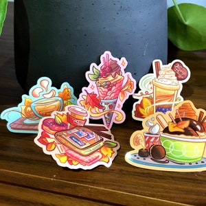 Autumn Spice Sticker Series L Die Cut Matte and Glossy L Teas Coffee ...