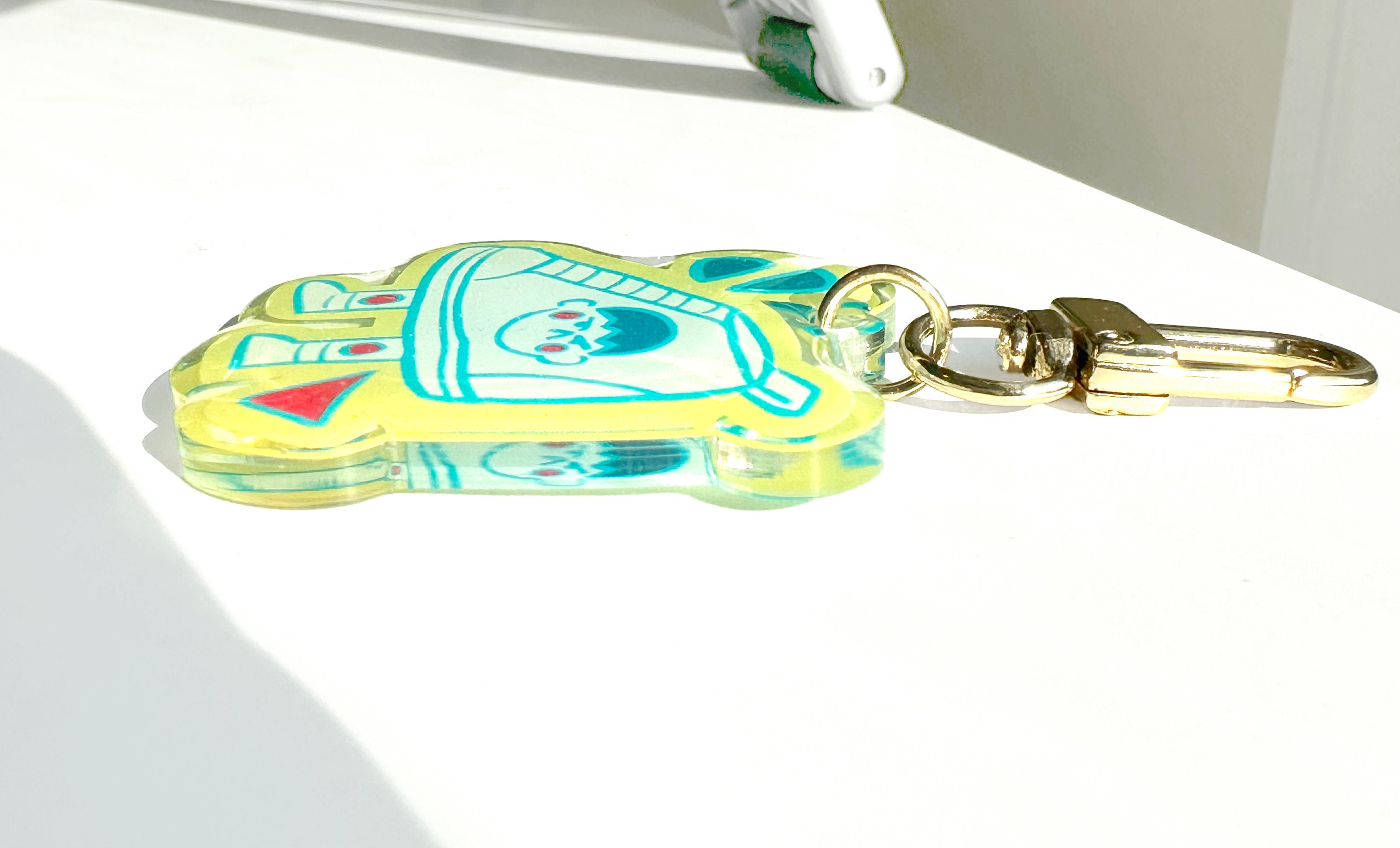 Epoxy Angry Shoe Clear Acrylic Keychain 2in. L Gold Hook - Etsy