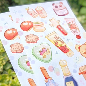 Beauty Makeup and Skincare Stickers L Moisturizer Nail Polish Eyeshadow ...