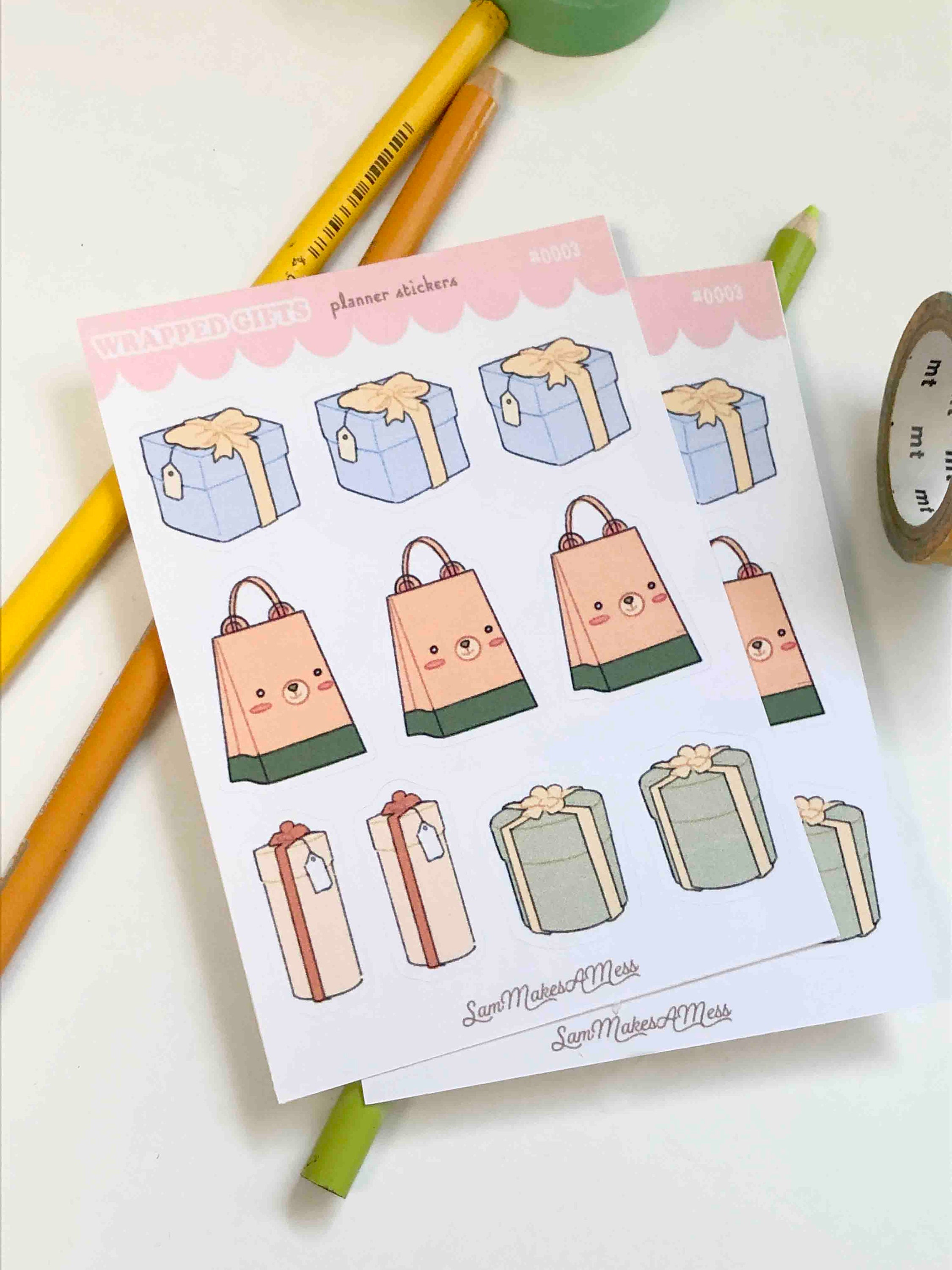 Gifts and Presents Planner Sticker Sheet Matte L Journaling - Etsy