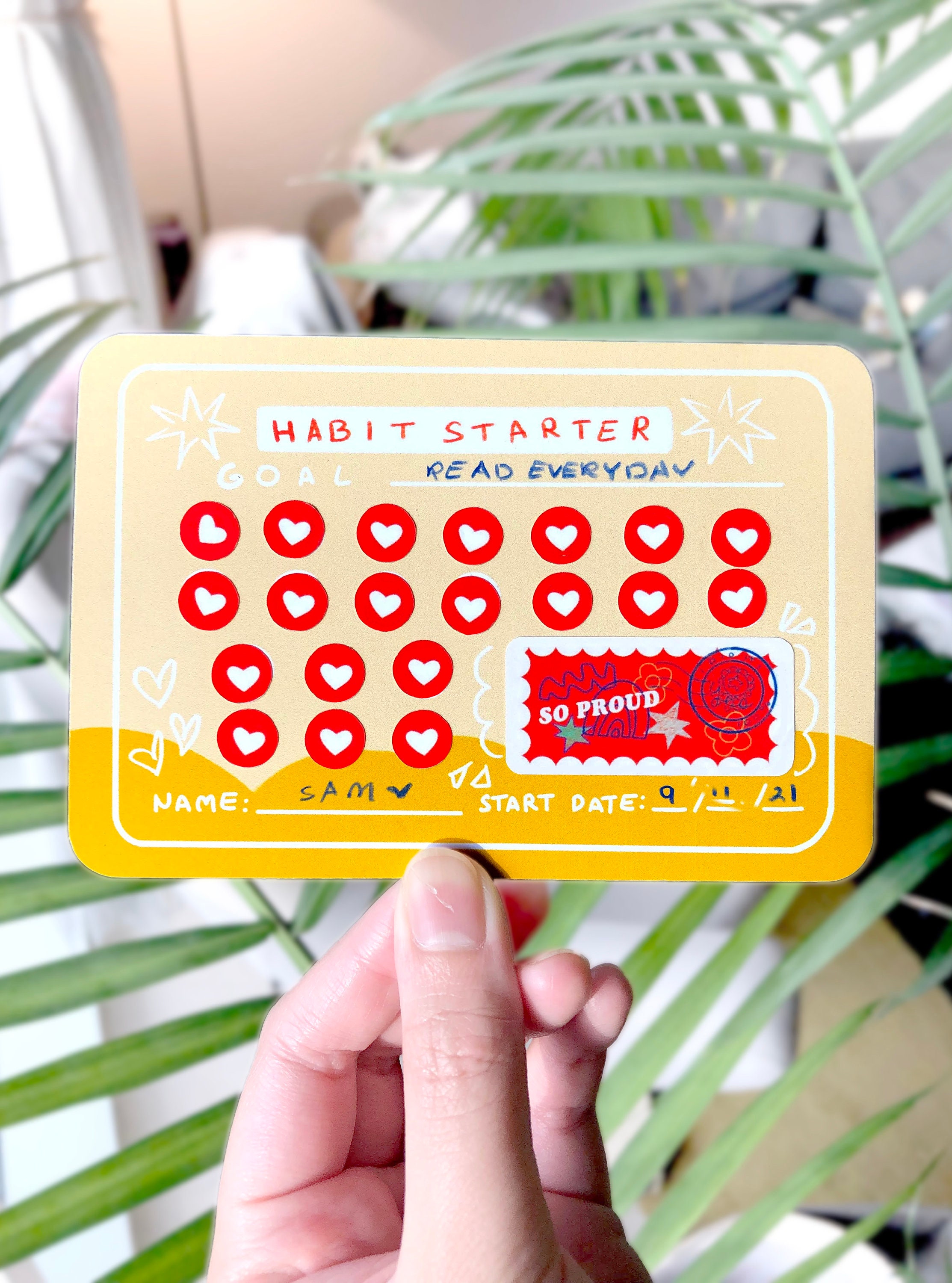 Habit Tracker Starter Pack L Card With Stickers L 20 Days L - Etsy Canada