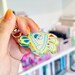 Epoxy Angry Shoe Clear Acrylic Keychain 2"in. L Gold Hook Key Ring ...
