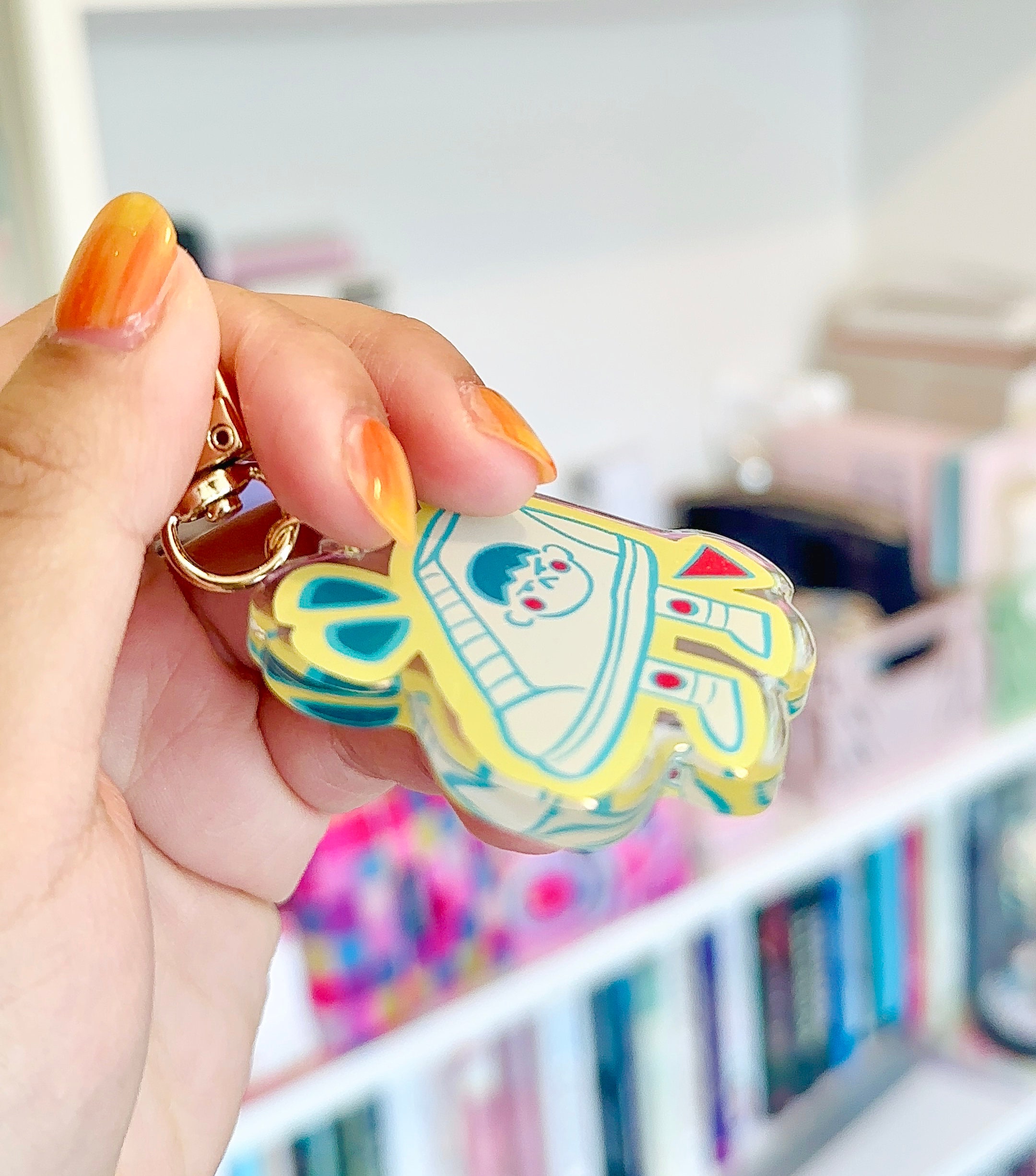 Epoxy Angry Shoe Clear Acrylic Keychain 2in. L Gold Hook - Etsy