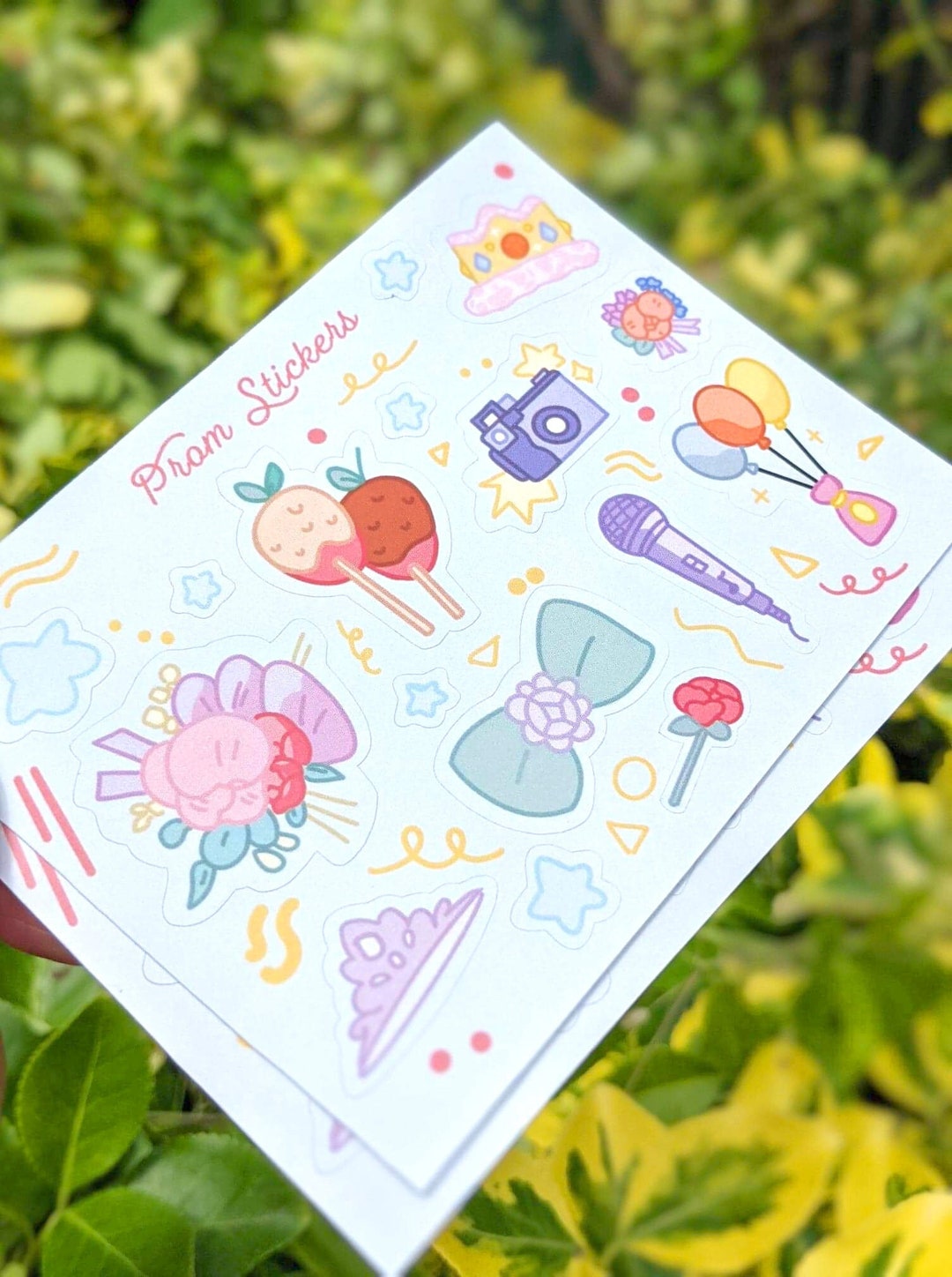 Prom Queen Night Stickers for Planners L Mini Glossy Sticker Sheet L ...