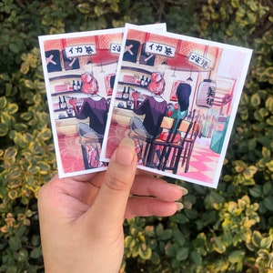 Food Court Date Illustration Sticker L Waterproof Glossy L Foodie Mall ...