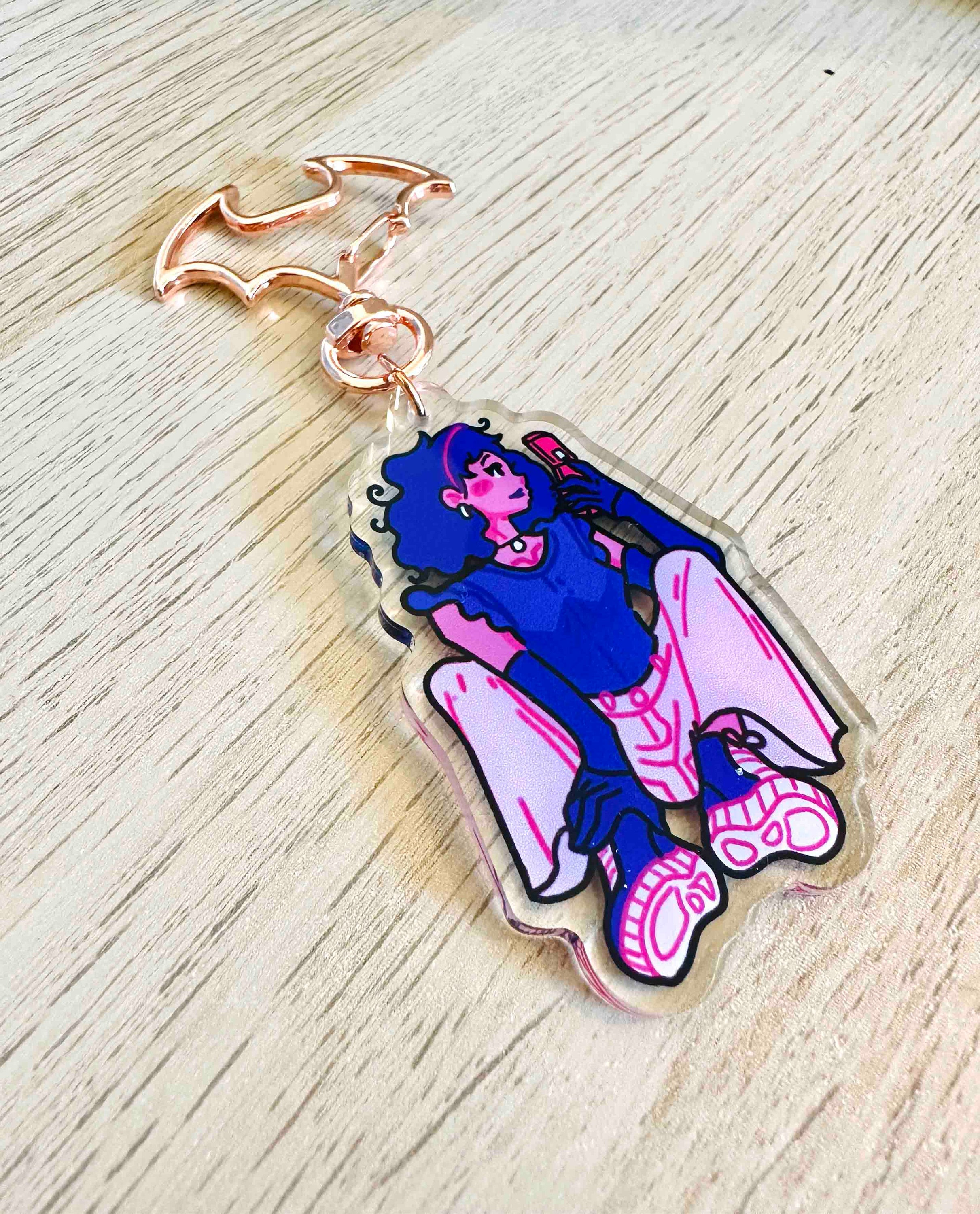 Clear Acrylic Goth Girl Aesthetic Keychain 2.5 L BFF - Etsy