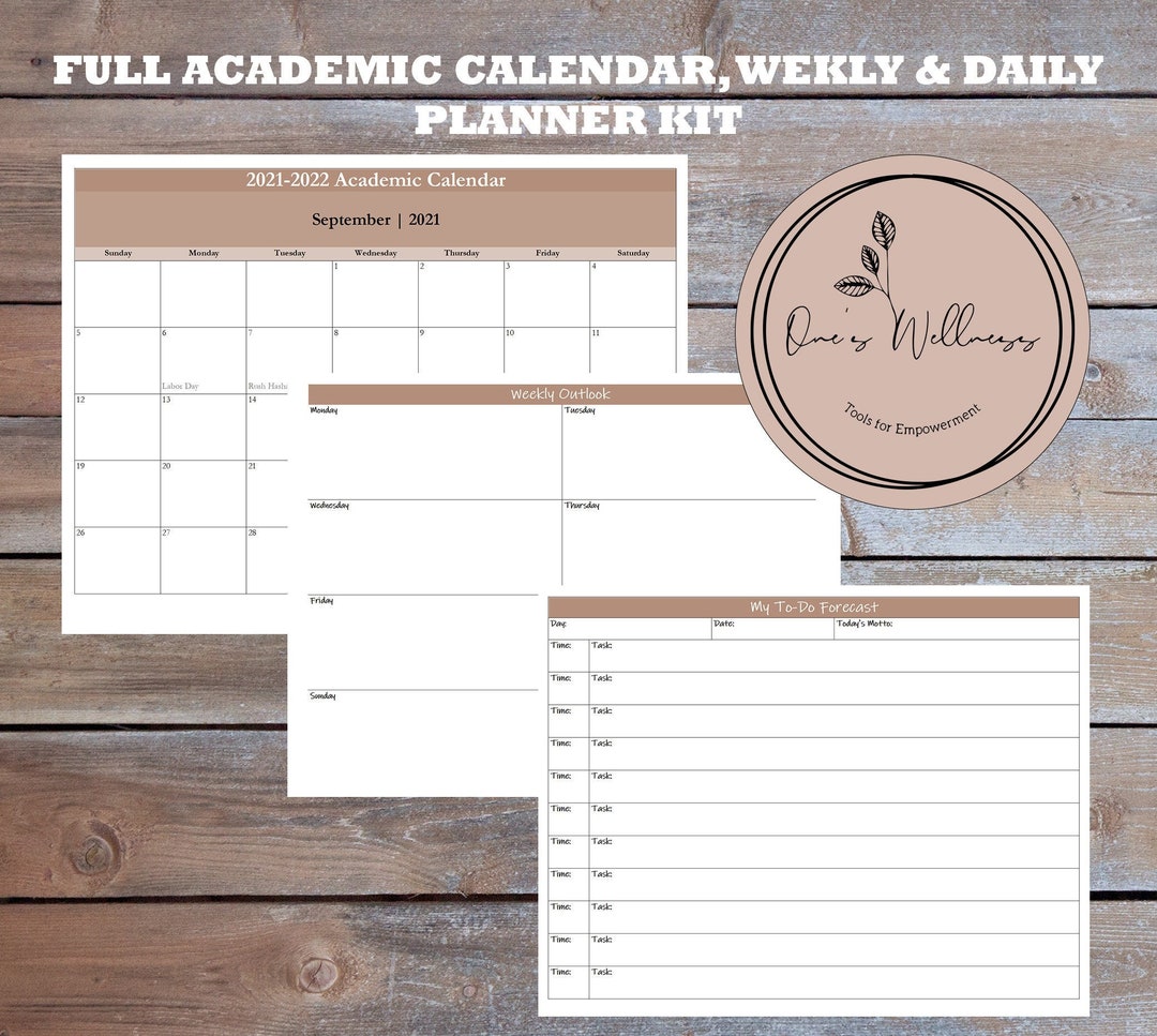 2021-2022 Printable Academic Planner Kit - Etsy