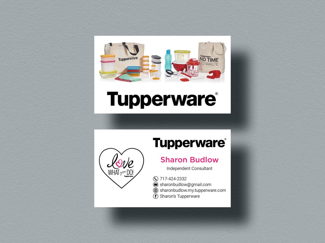 Tupperware Business Card, Personalized Tupperware Business Card ...