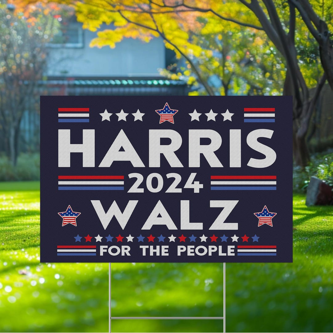 Harris Walz Sign,kamala Harris Tim Walz President VP 2024 US Election ...