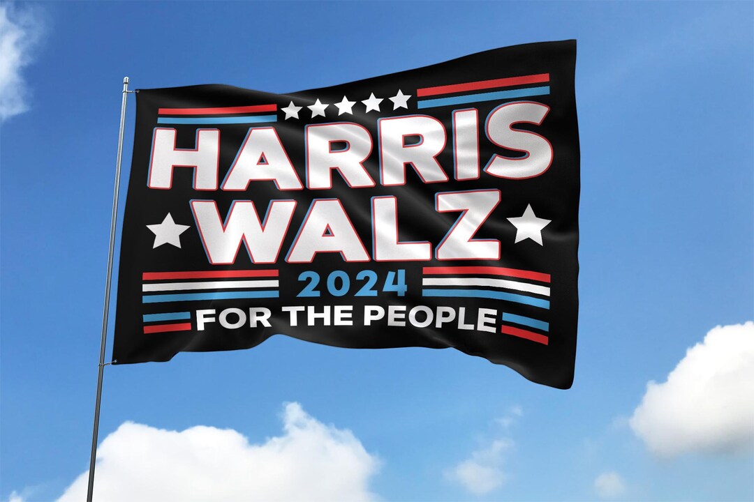 Harris Walz Flag, Kamala Harris Tim Walz President VP 2024 US Election ...