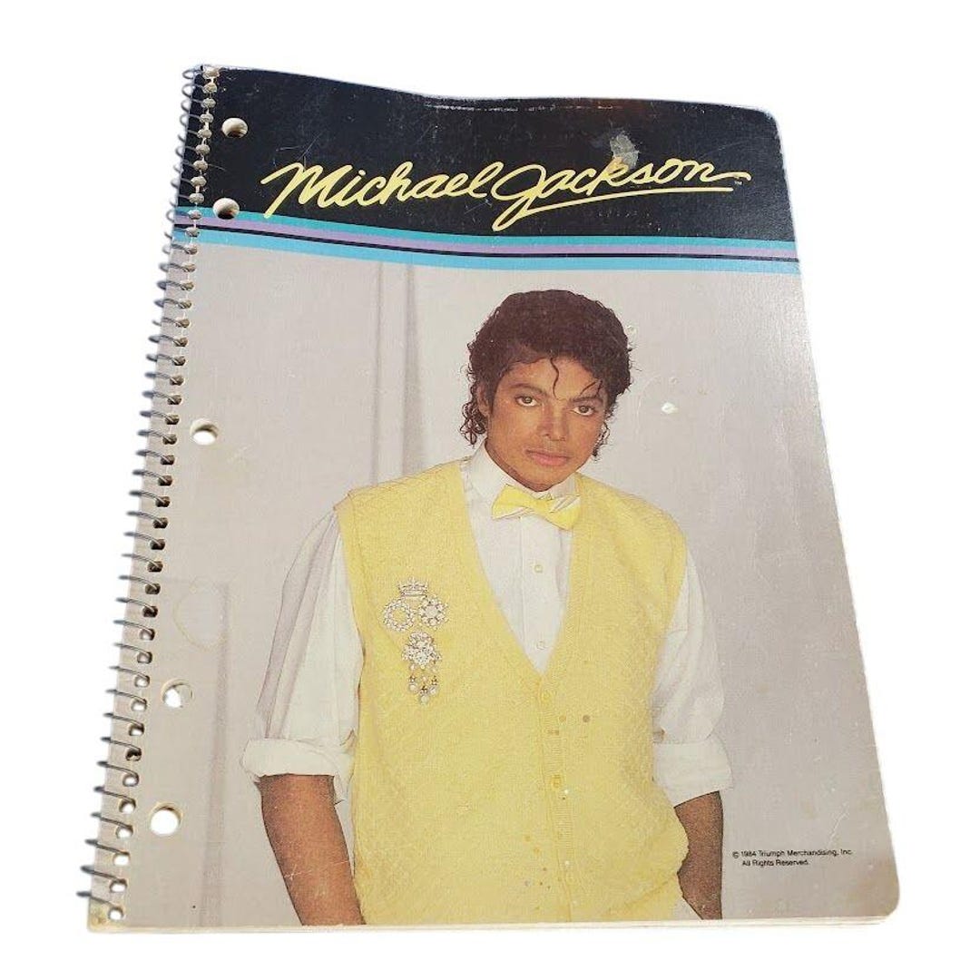 1984 Michael Jackson Spiral Notebook Vintage Theme Book 35 Pages Left ...