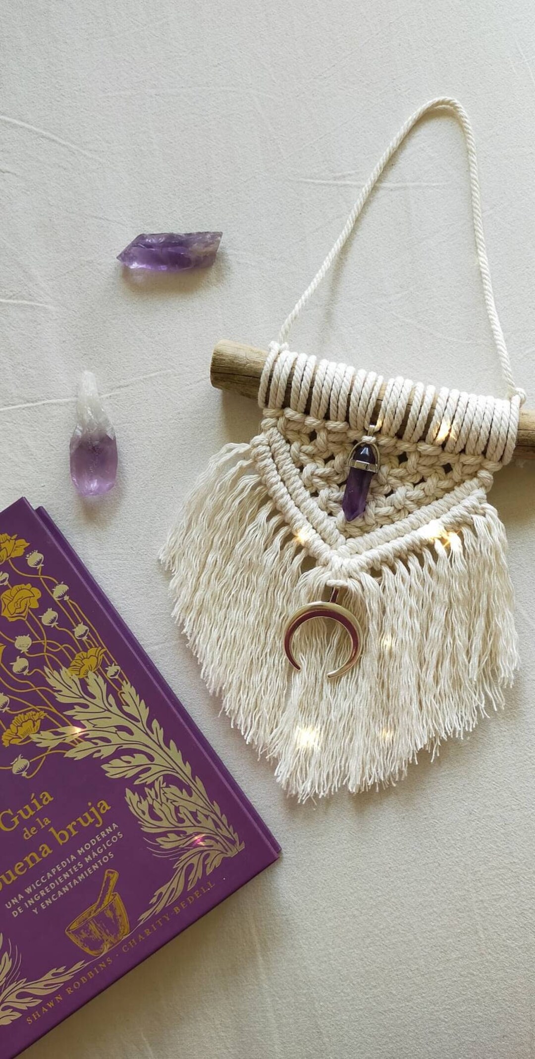 Macrame Wall Hanging / Macrame Pared / Mini Macrame / Crystal ...
