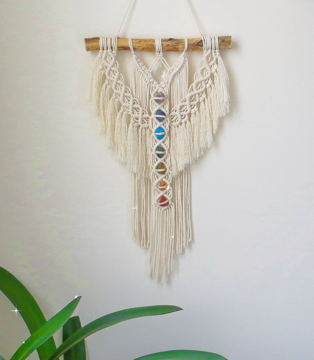 Chakra Macrame Wall Hanging / Chakra Wall Art / Wall Hanging With 7 ...